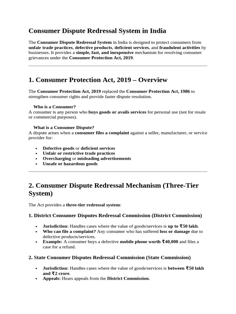 Consumer Dispute Resolution in India | PDF | Cost Of Living | Employment