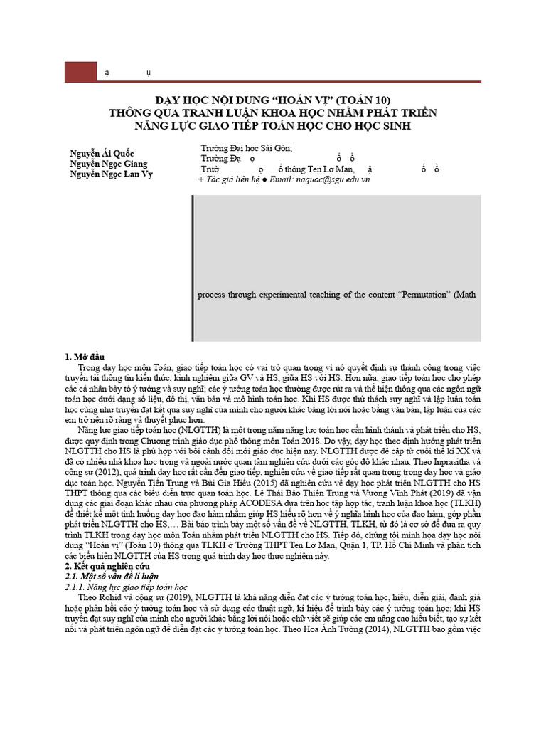 Dy HC Ni Dung Hon V Ton 10 THNG Qua Tranh Lun Khoa HC NHM PHT Trin NNG LC Giao Tip Ton HC Cho HC ...