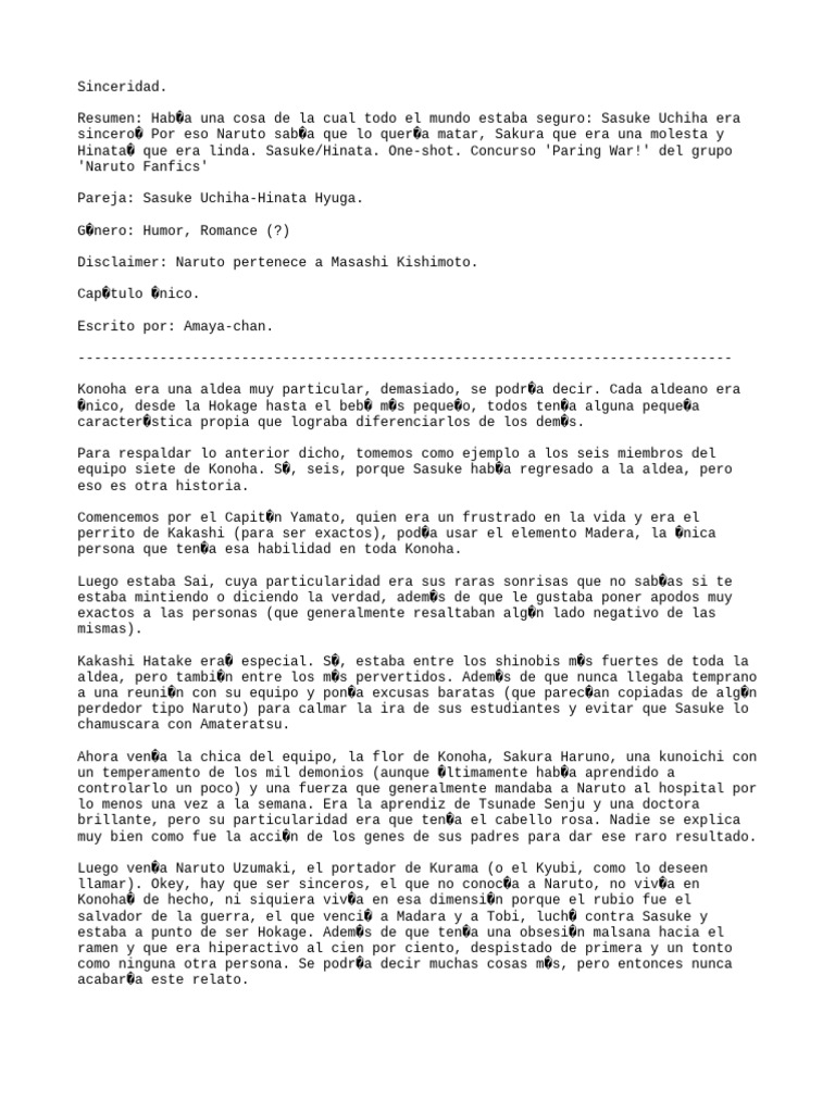 Konoha, Una Historia de Amor | PDF