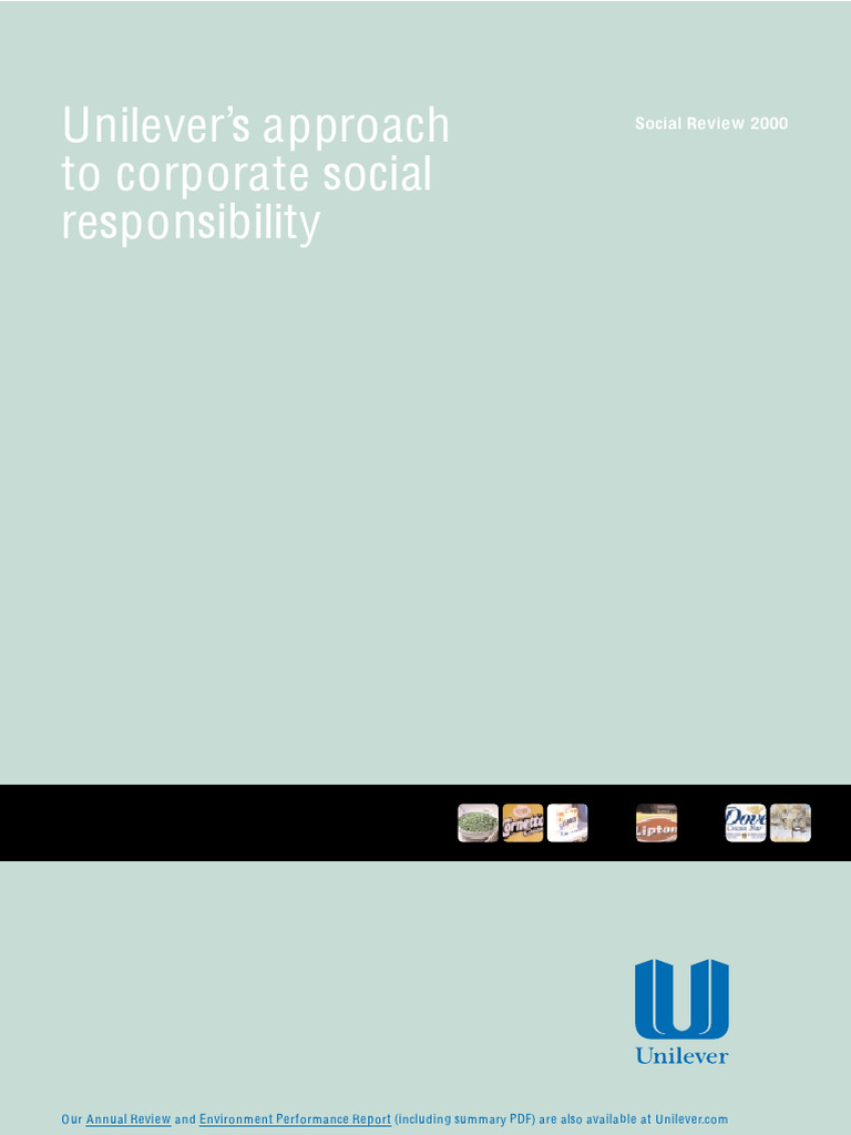 2000 Social Review of 1999 Data | PDF | Unilever | Corporate Social ...