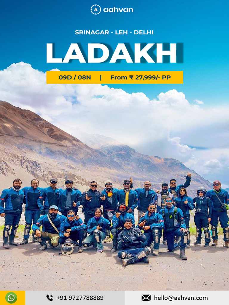 (9 Days) Srinagar-Leh-Delhi - AAHVA 2025 | PDF