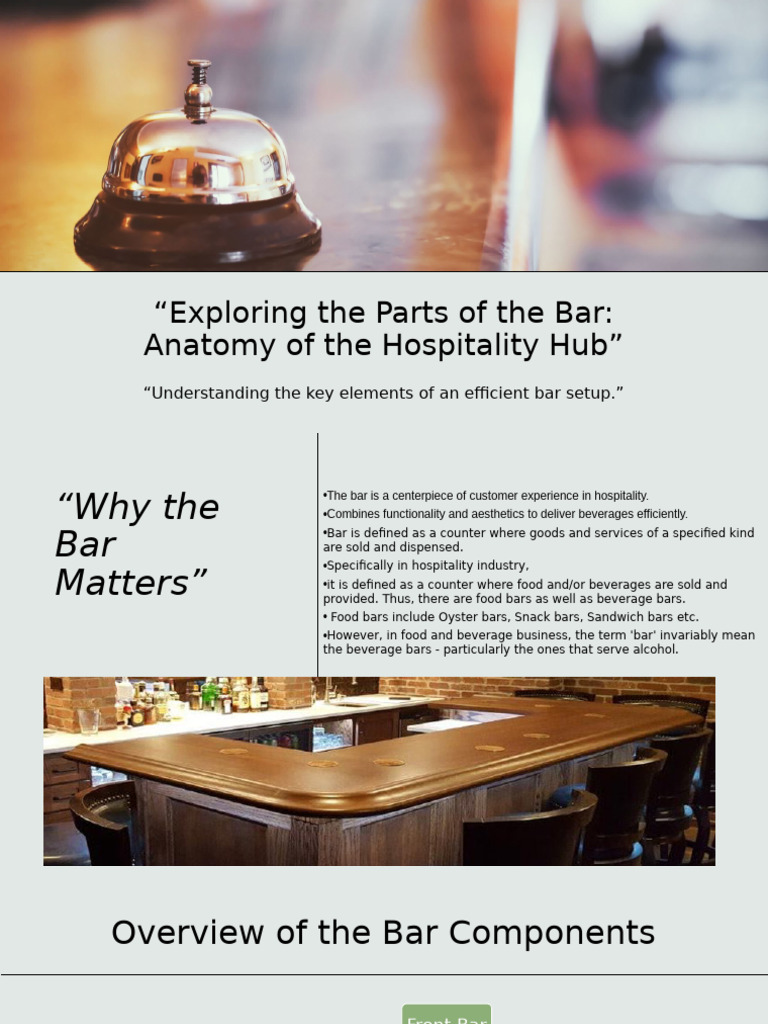 Anatomy of a Bar: Key Components Explained | PDF | Bar (Establishment ...