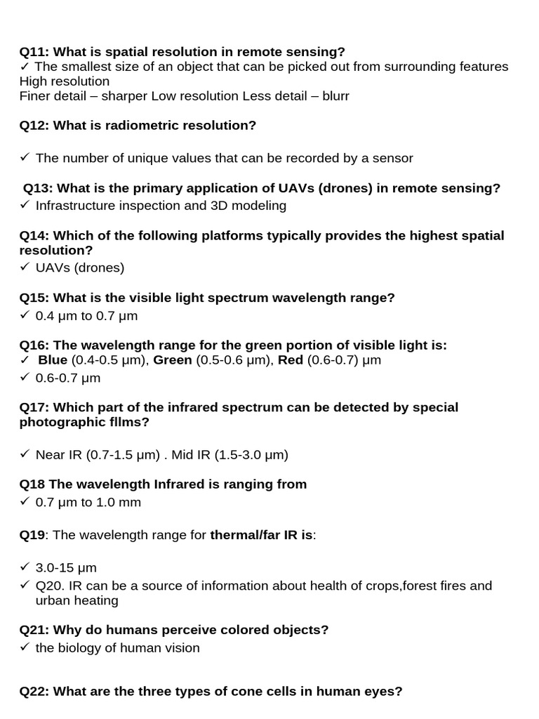 نظري Mcq Geo 2025 | PDF | Infrared | Imaging