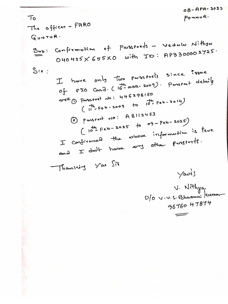 Request Letter Passports | PDF