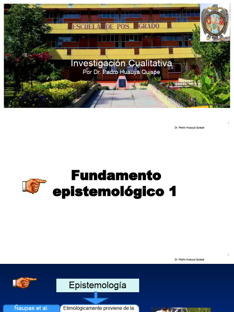 Sesión 1. Fundamento Epistemológico 1 | PDF | Conocimiento | Experiencia