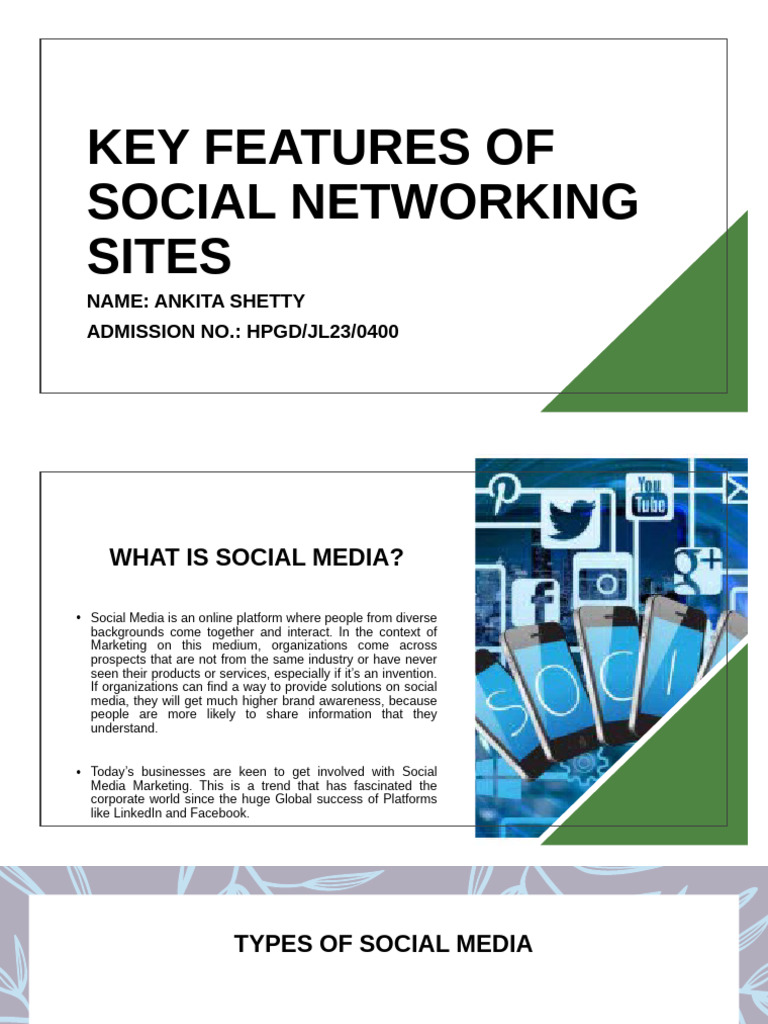 Key Features of Social Networking Sites | PDF | Social Media | Popular ...