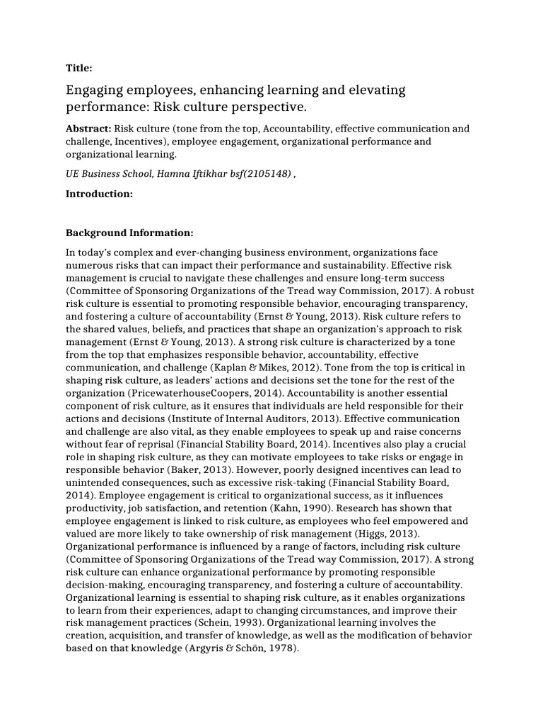 Article Hamna Refined | PDF | Risk | Incentive