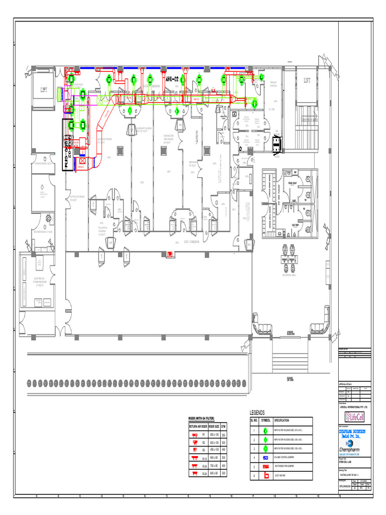 3.ducting Layout Ahu-2 | PDF | Hydraulic Engineering | Soft Matter