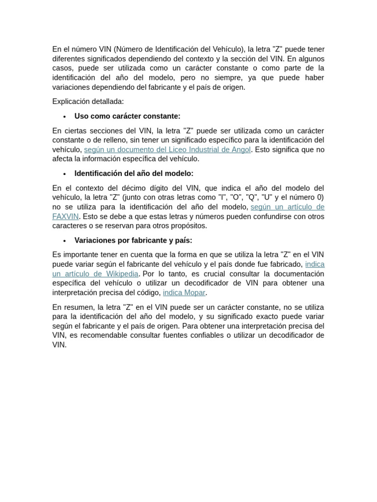 En El Número VIN | PDF