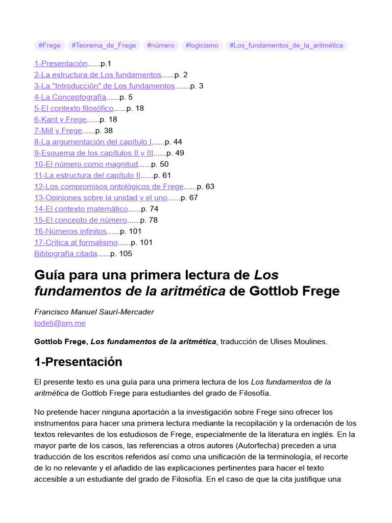 Introducción A Frege | PDF | Proposición | A priori y a posteriori