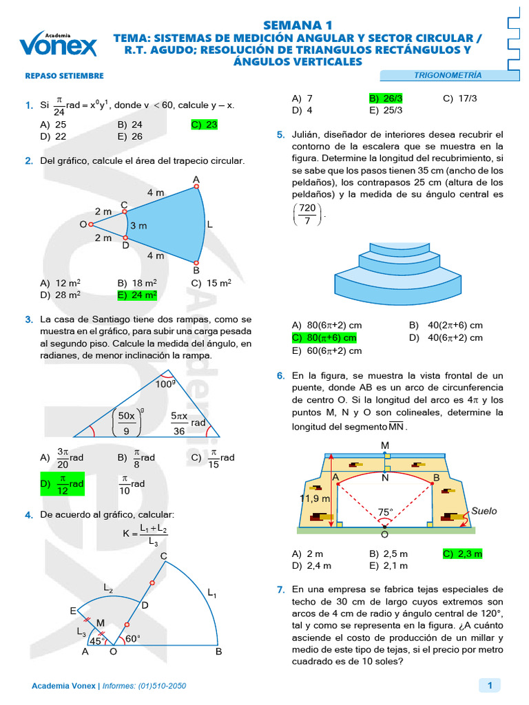 RP Set SM TR s1 GC Claves | PDF | Trigonometría | Formas geométricas