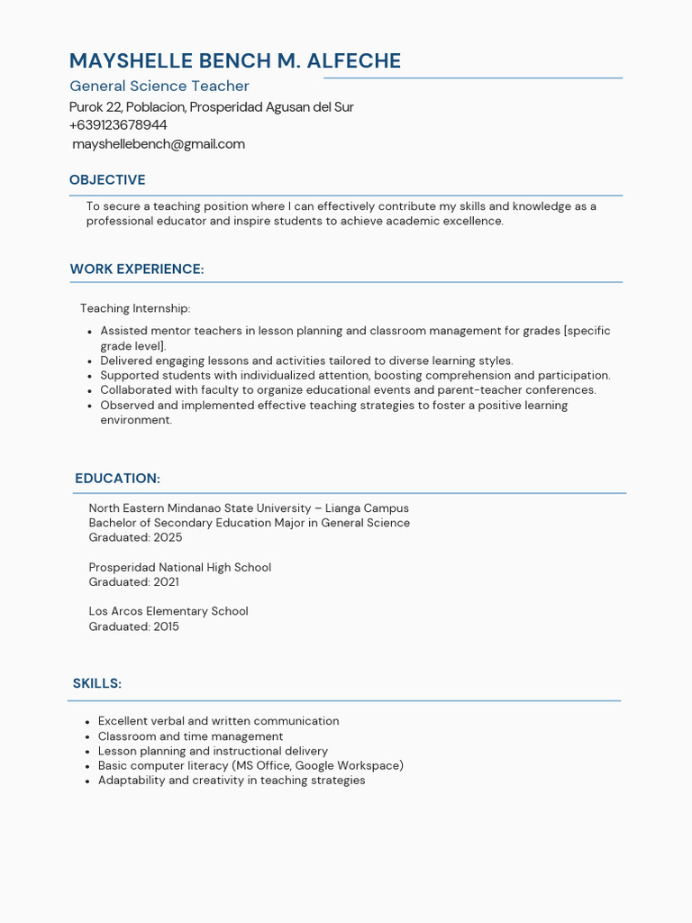 Minimalist White and Grey Professional Resume | PDF