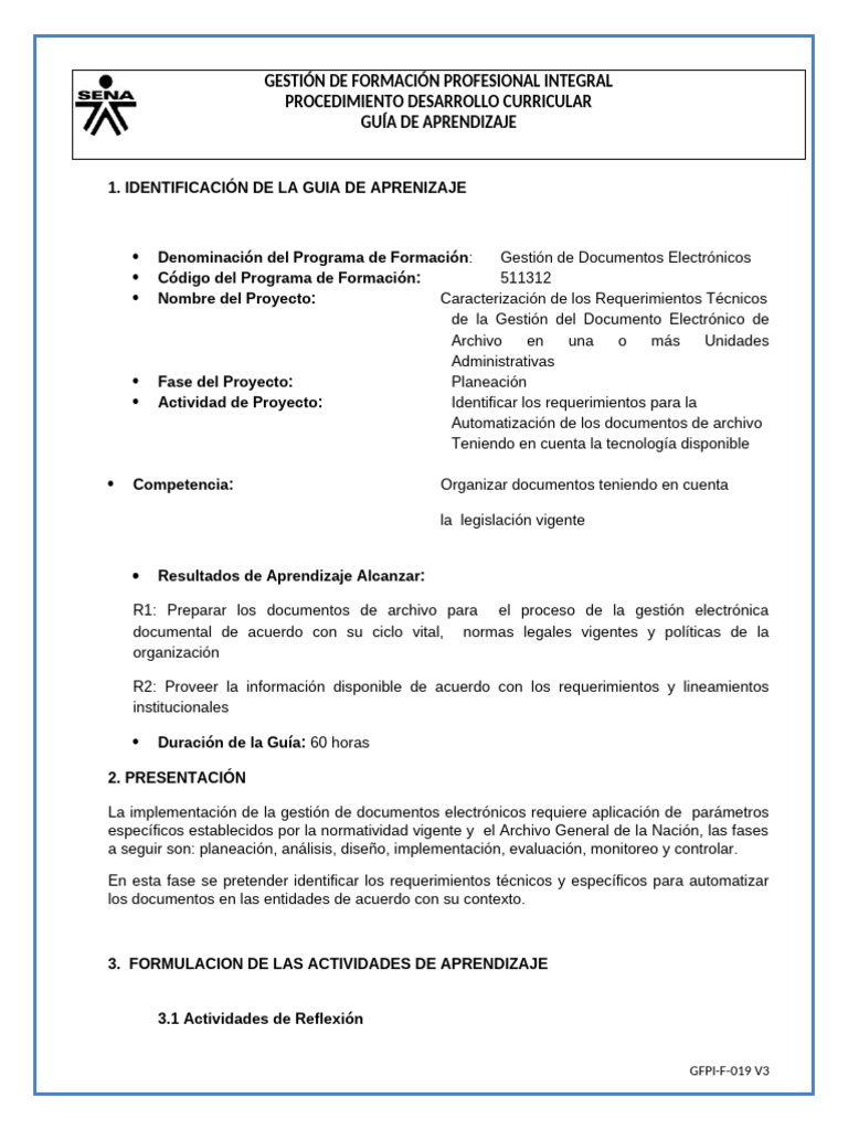 GFPI-F-019 - Formato - Guia - de - Aprendizaje GDE-Planeación | PDF | Gestión de registros ...