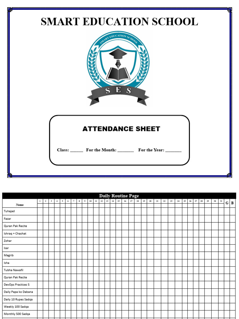 Daily Routine Page | PDF