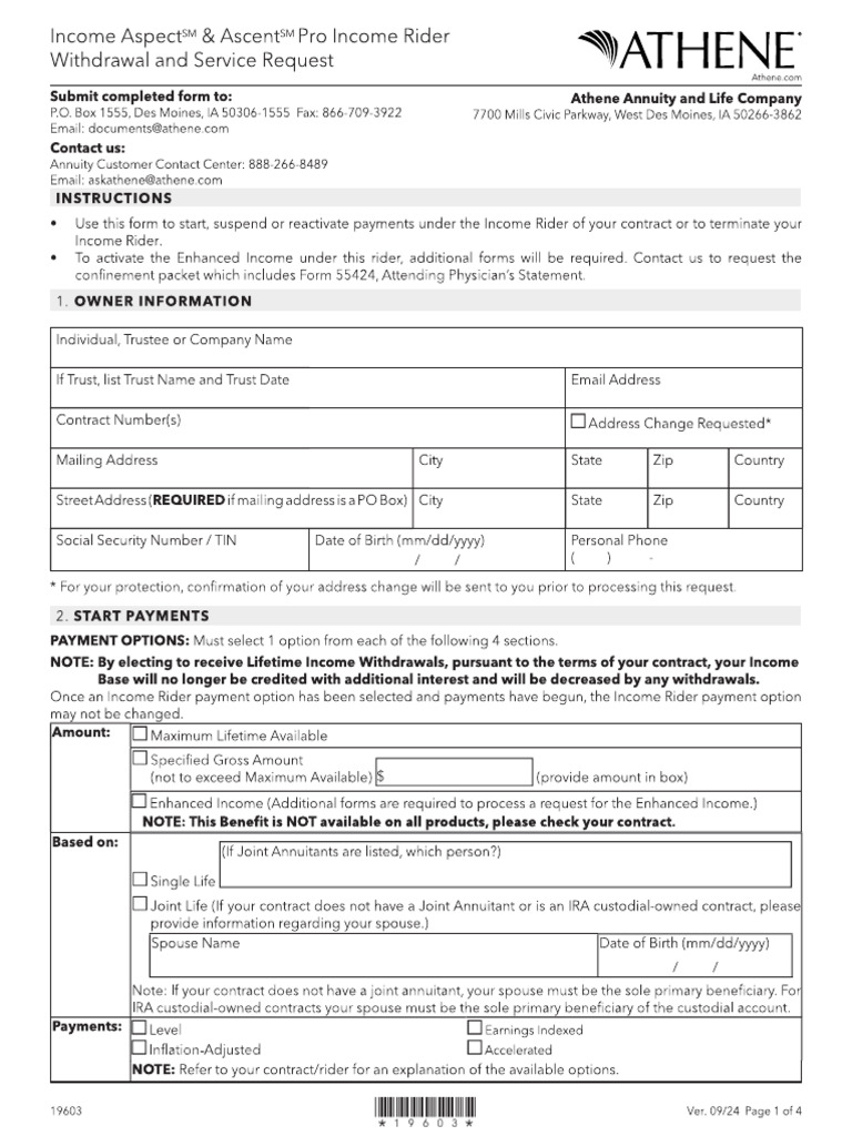 Ascent Pro Income Form | PDF