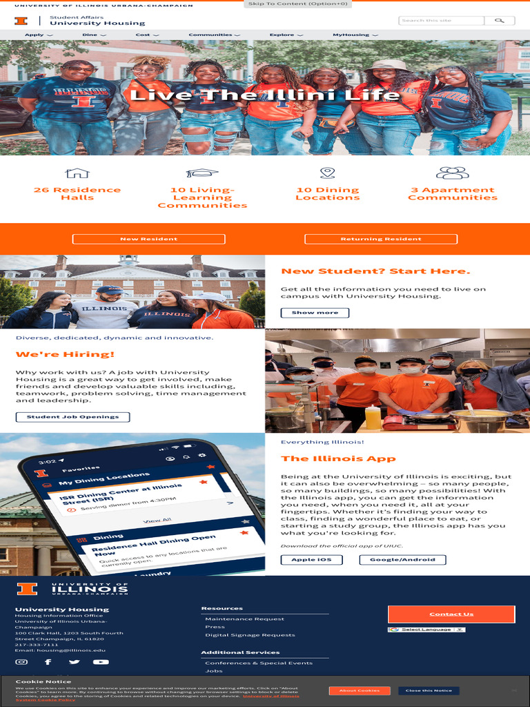 Home Page University Housing Illinois | PDF | Http Cookie | Mobile App
