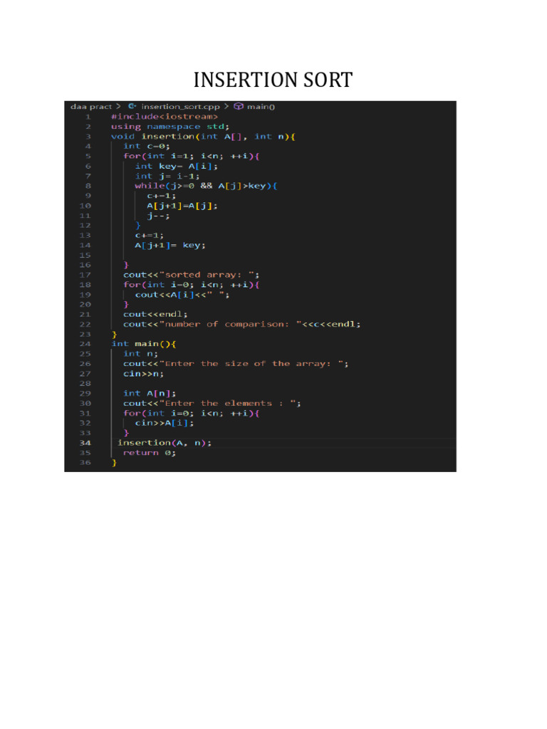 Insertion Sort | PDF