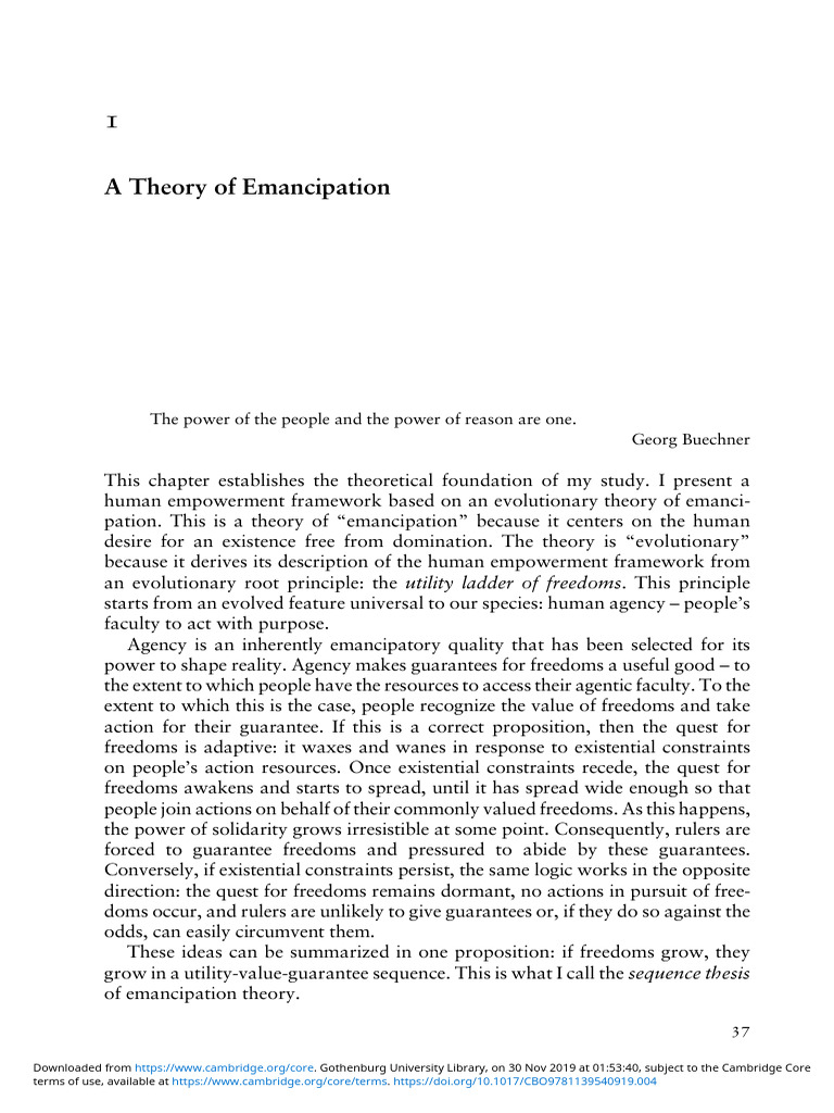 A Theory of Emancipation | PDF | Empowerment | Free Will