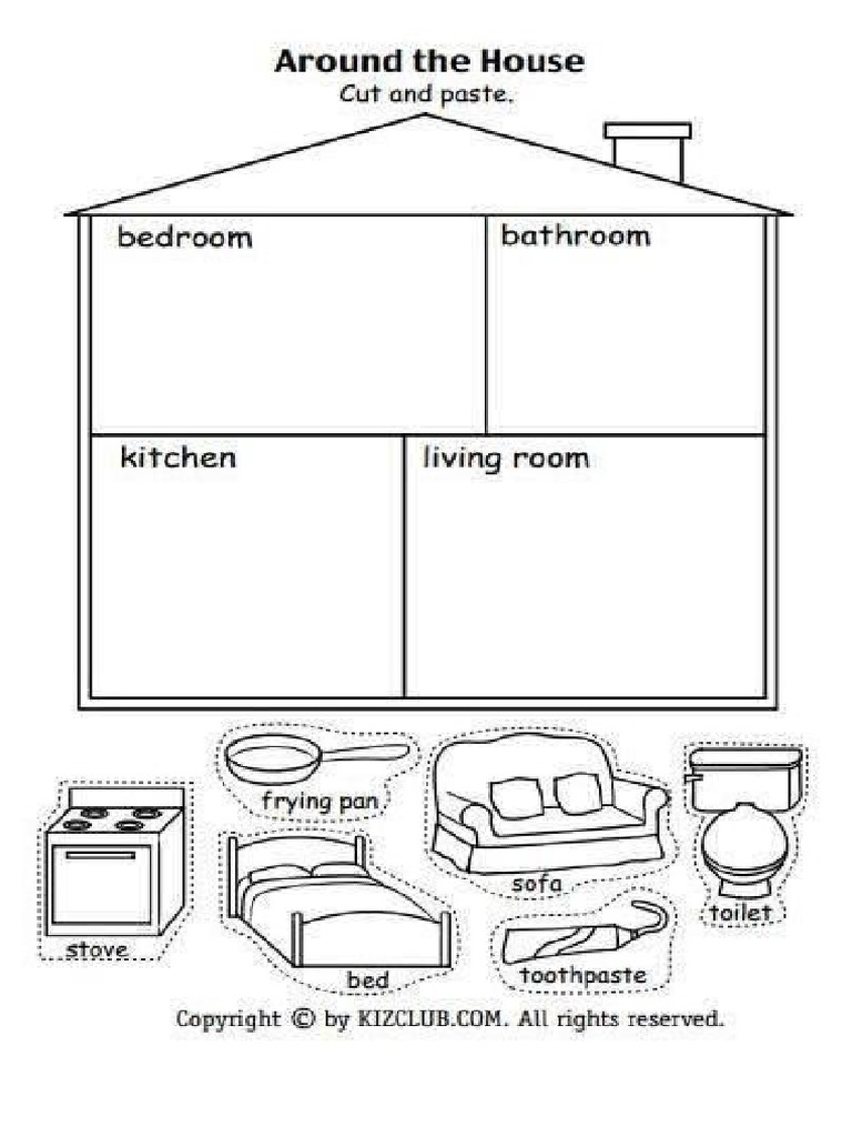 Around The House Worksheets | PDF