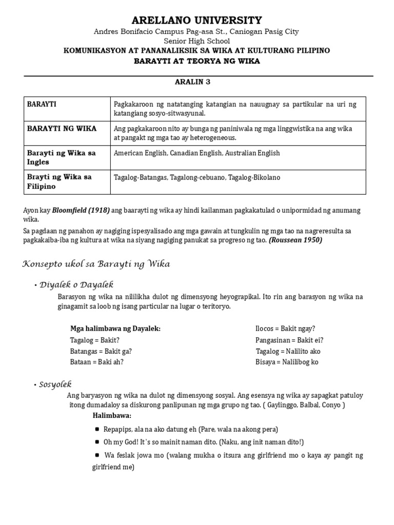 KPWKP Aralin-3 | PDF