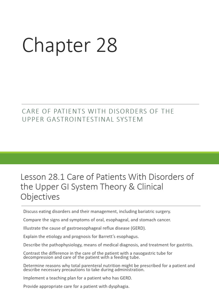 Upper GI Disorders: Patient Care Guide | PDF | Bariatric Surgery ...