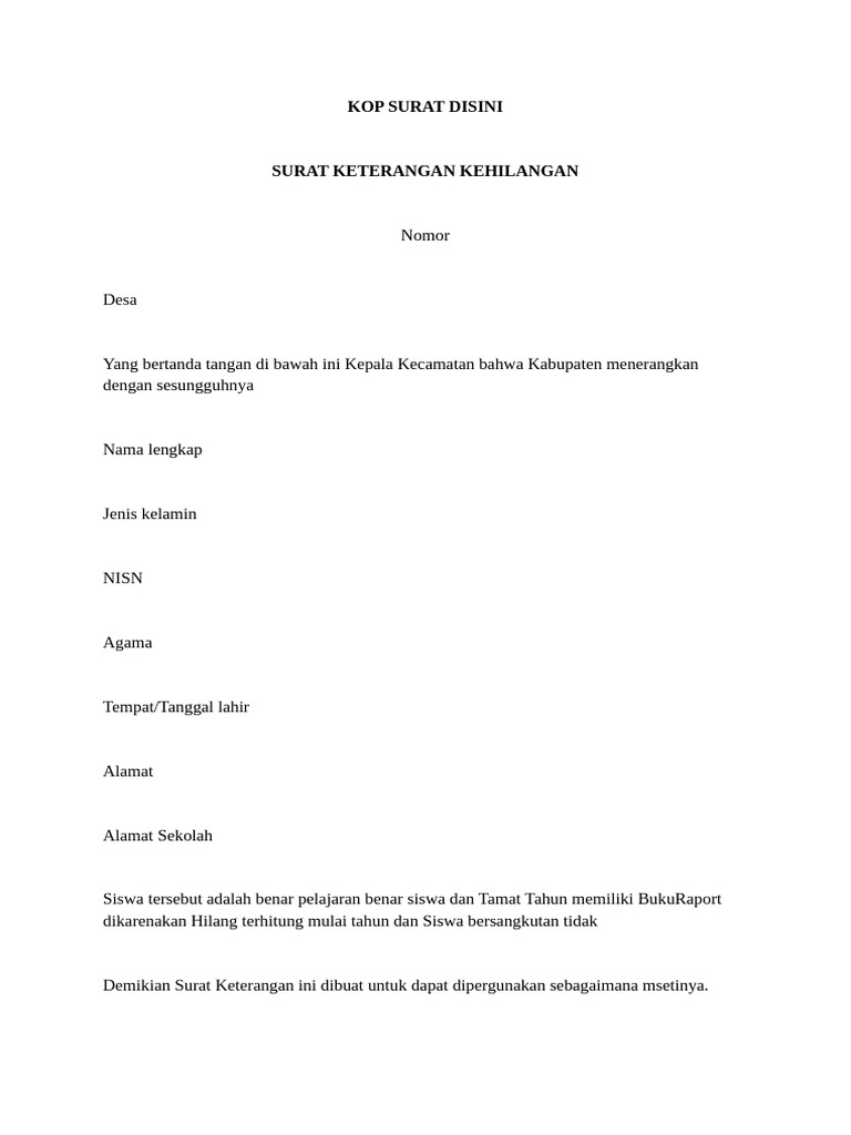 Kop Surat Disini | PDF