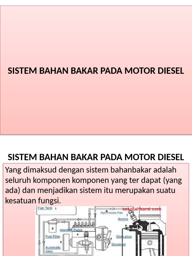 Sistem Bahan Bakar Pada Motor Diesel | PDF