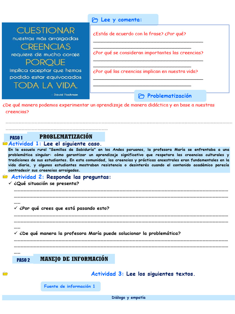 Actividad 18 - DPCC - Quinto A y B - 17!06!2025 | PDF | Conocimiento | Mente