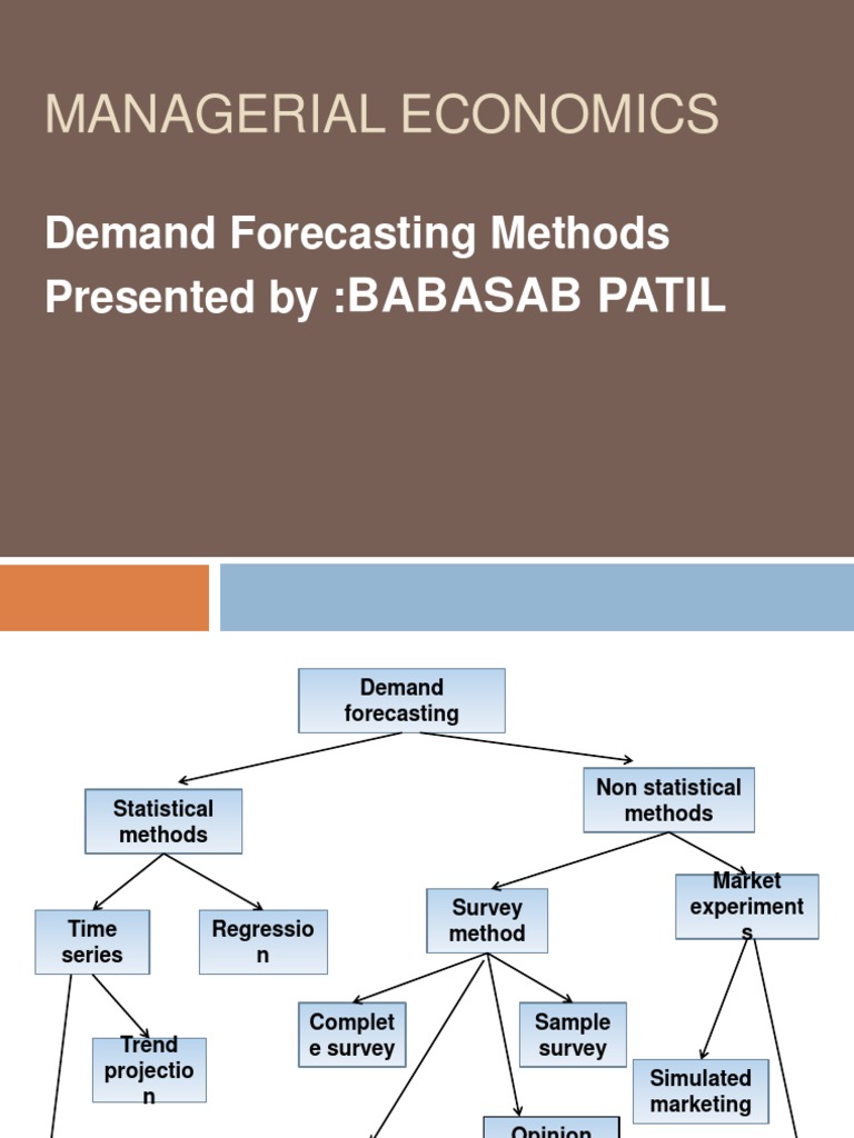 Demand Forecasting Methods Ppt MBA | Time Series | Experiment