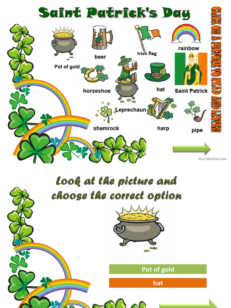 Saint Patrick S Day - VOCABULARY | PDF