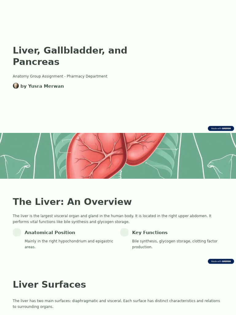 Liver Gallbladder and Pancreas | PDF | Liver | Gallbladder
