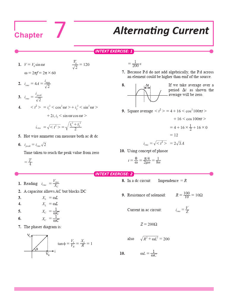 Alternating Current - S | PDF | Inductor | Resonance