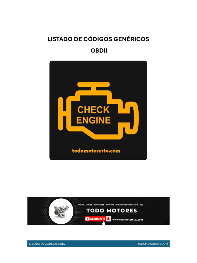 Codigos Obd2 | PDF | Inyección de combustible | Acelerador