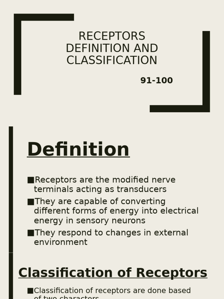 (91-100) Receptors Definition and Classification | PDF
