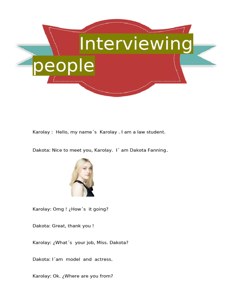 English Interviewing People | PDF