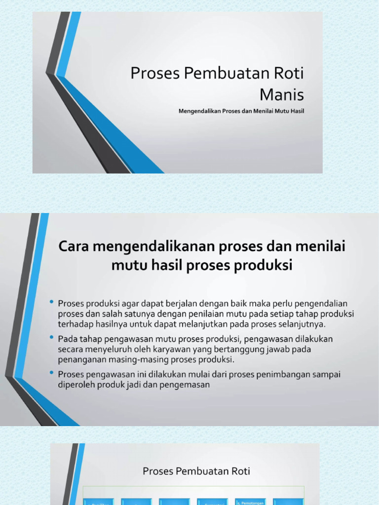 Proses Pembuatan Roti Manis | PDF