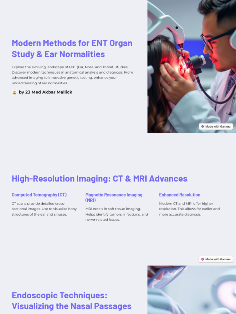 Modern Methods For ENT Organ Study and Ear Normalities | PDF | Magnetic ...