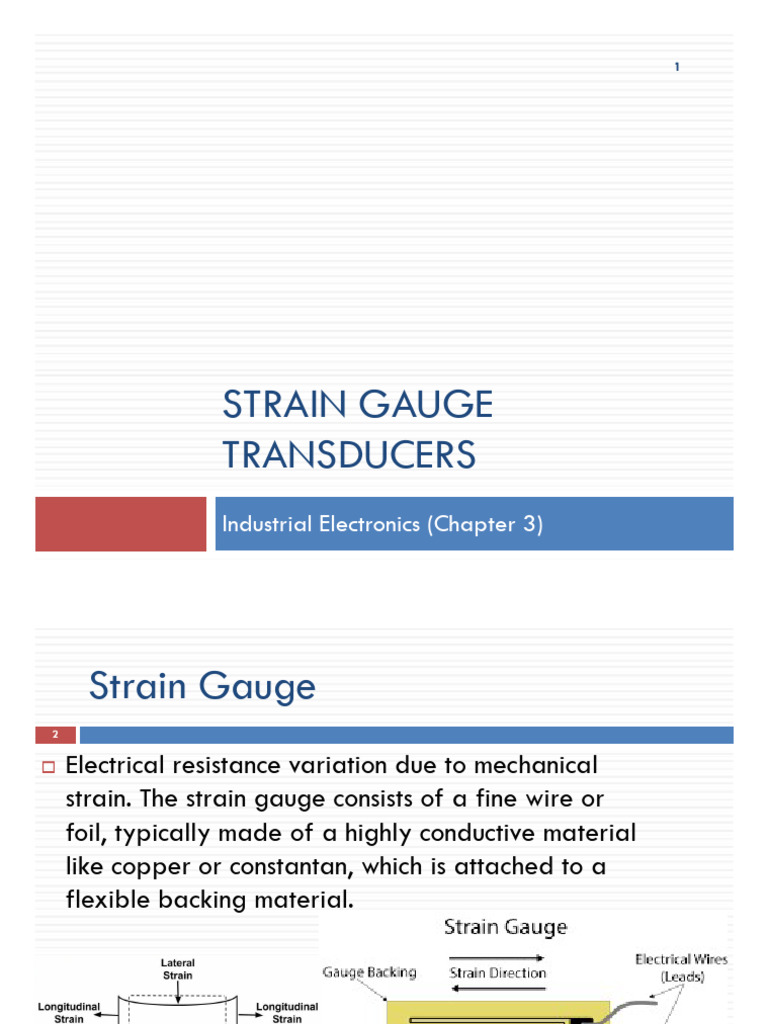IE Chap 3 - Strain Gauge Transducer | PDF