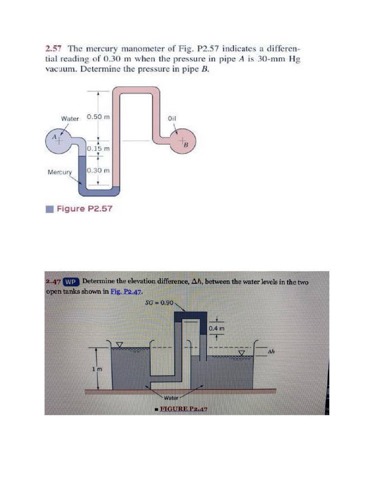 AERO341 Fluid Mechanics Problems 2 | PDF