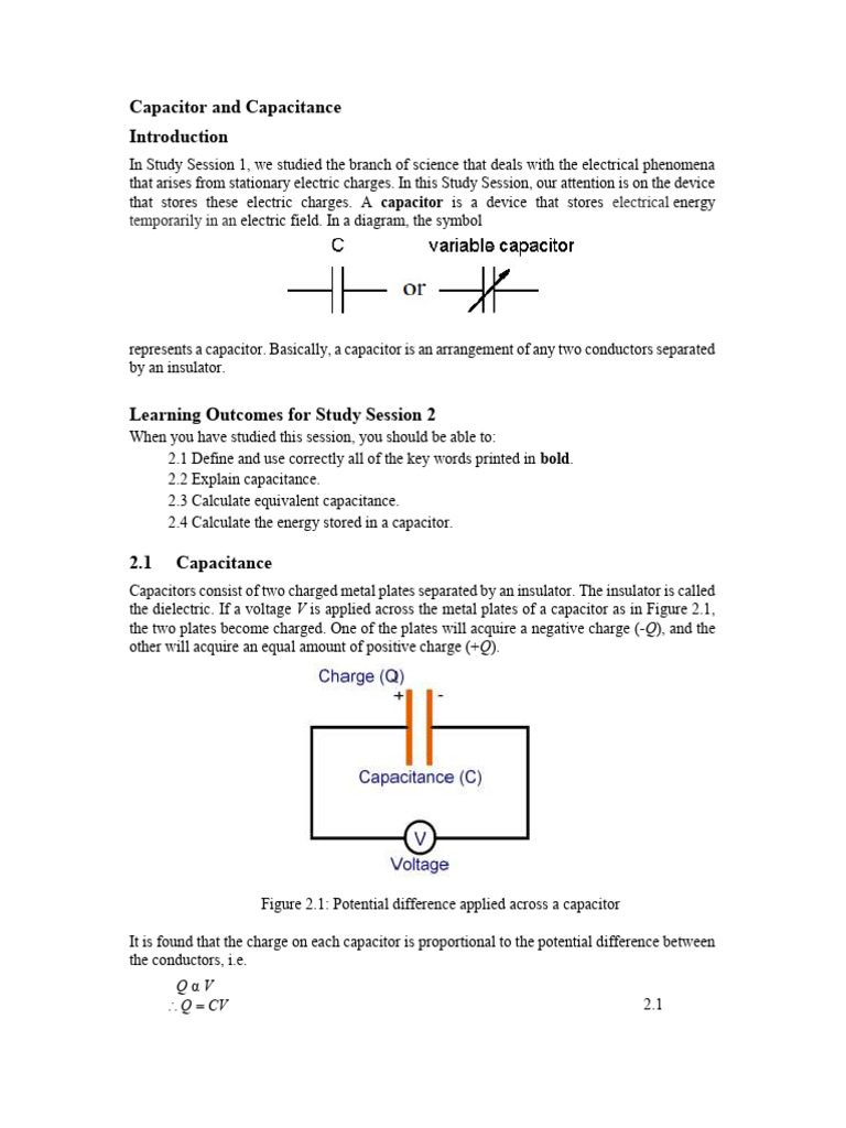 Capacitor and Capacitance | PDF | Capacitance | Capacitor