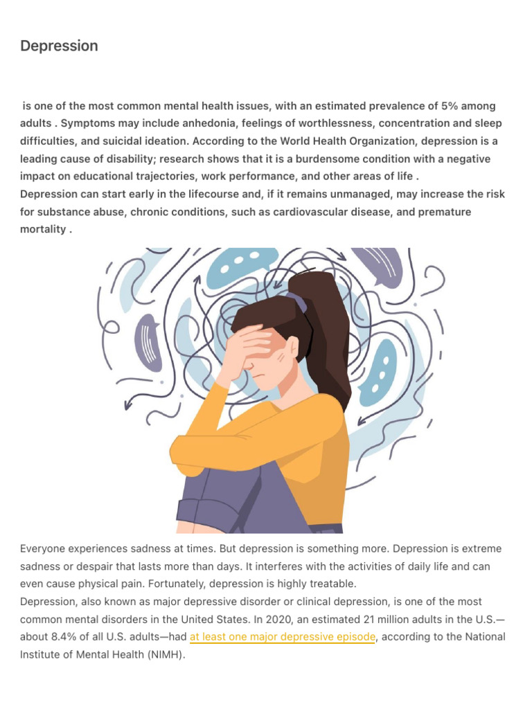 Depression | PDF | Major Depressive Disorder | Mood Disorders