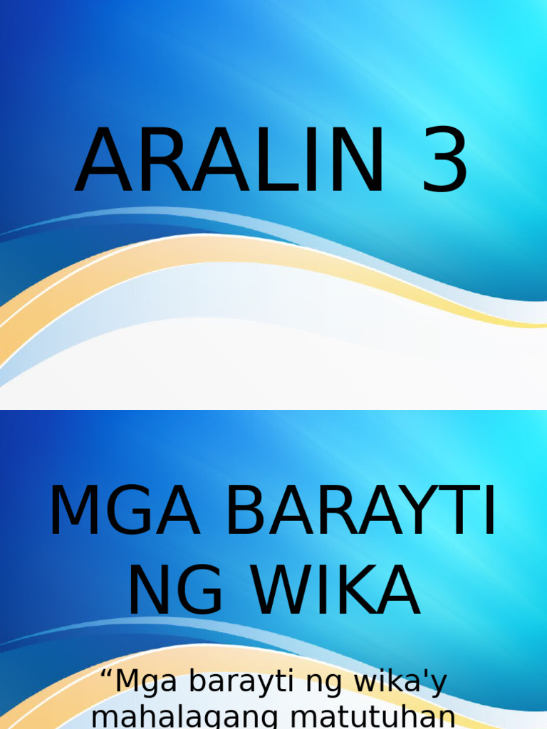Aralin 3 | PDF