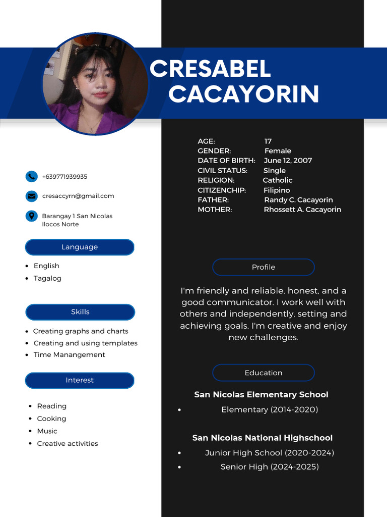 Black Modern Professional Resume | PDF