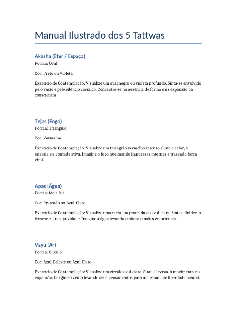 Manual Ilustrado Tattwas Bardon | PDF