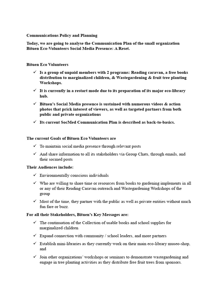 Communication Policy Analysis Report | PDF | Social Media | Popular ...
