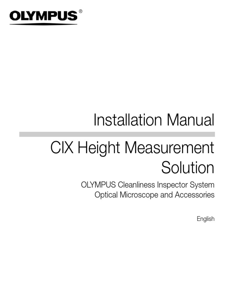 510 UMA Solution ParticleHeight-CIX100 Quesnel en 00 | PDF | Calibration
