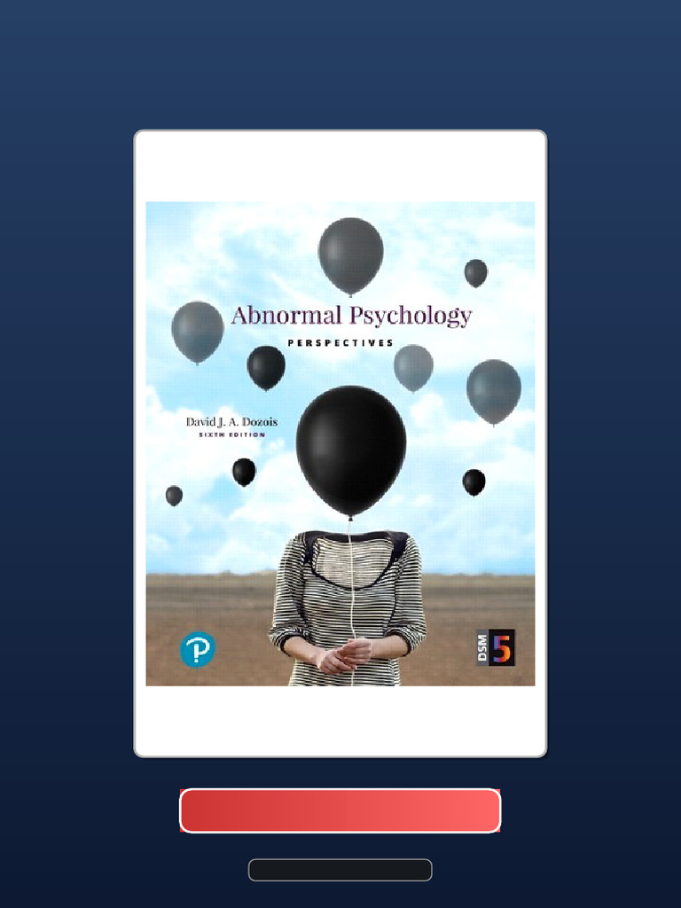 Get Test Bank For Abnormal Psychology Perspectives 6th Edition Dozois ...