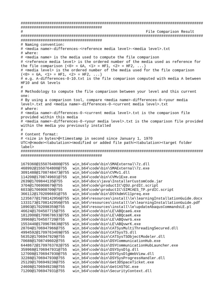 SIMULIA - Abaqus - Learning - Windows64 Differences 0 1 | PDF | Text File | Software Engineering