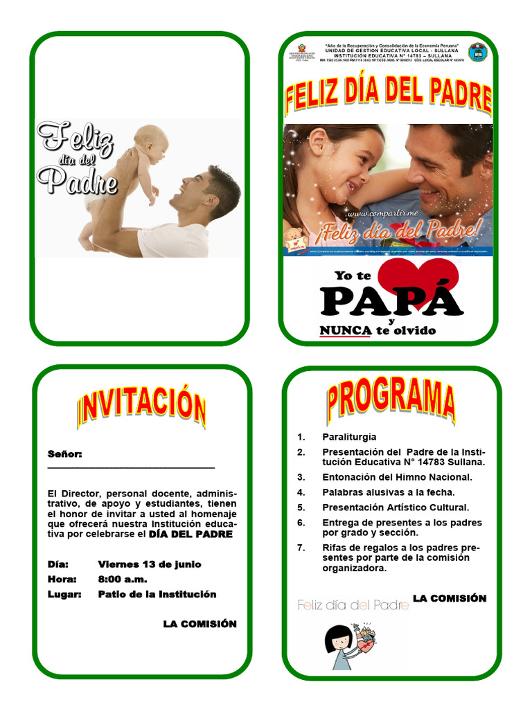 Día del Padre 2025 en Perú: Invitación | PDF