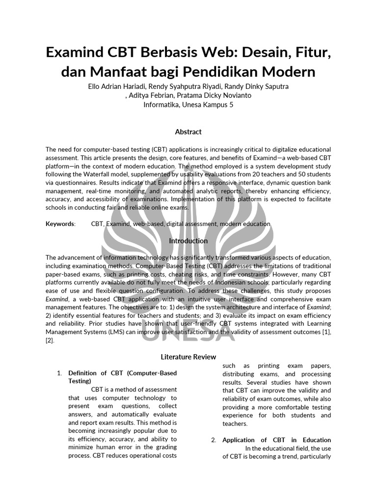 Web-Based CBT: Examind Features & Benefits | PDF | Usability | Software ...